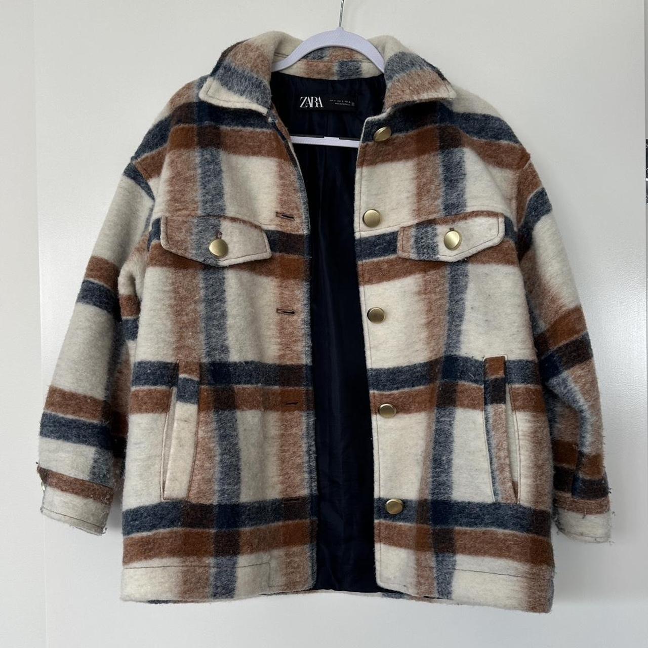 Zara Jacket Size small Lined with gold buttons.... - Depop