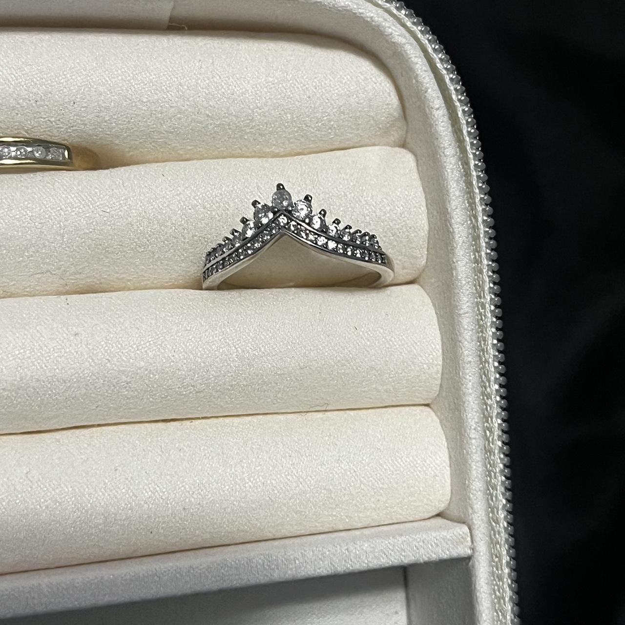 Pandora Princess Wishbone ring in Silver Size... - Depop