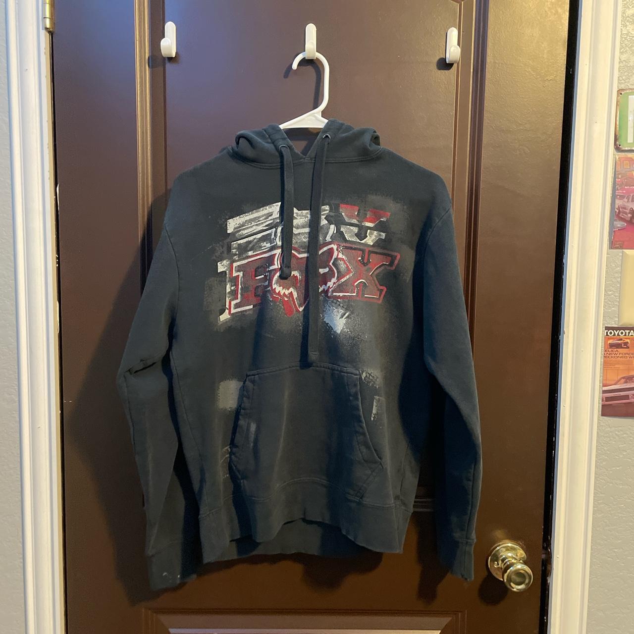 Black fox racing hoodie amazing... - Depop
