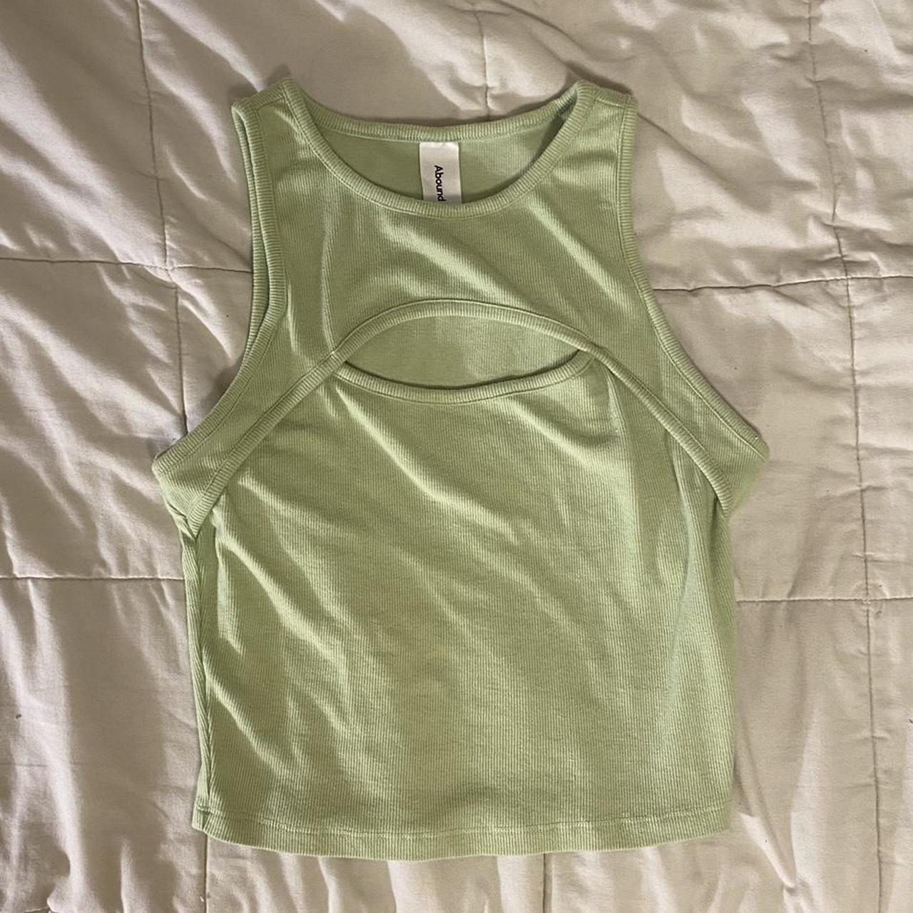 Light Green Tank Top With Chest Cutout⭐️💚 ️ Depop Depop