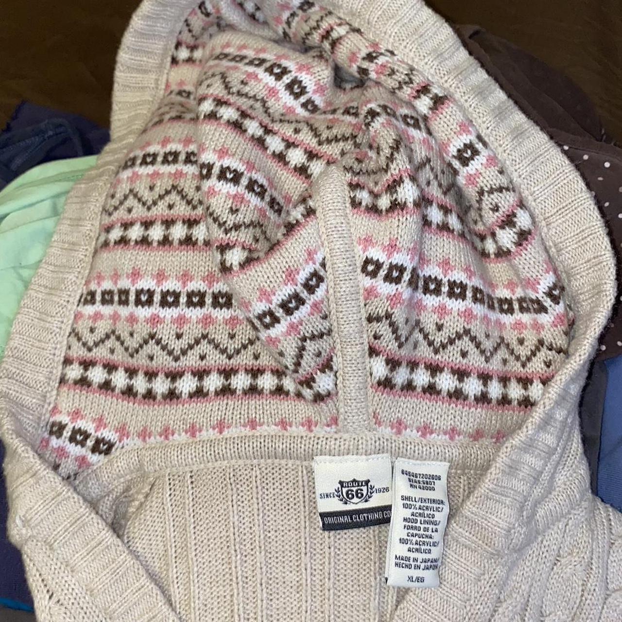 Early 2000’s Y2K Route 66 Knit Sweater With An... - Depop