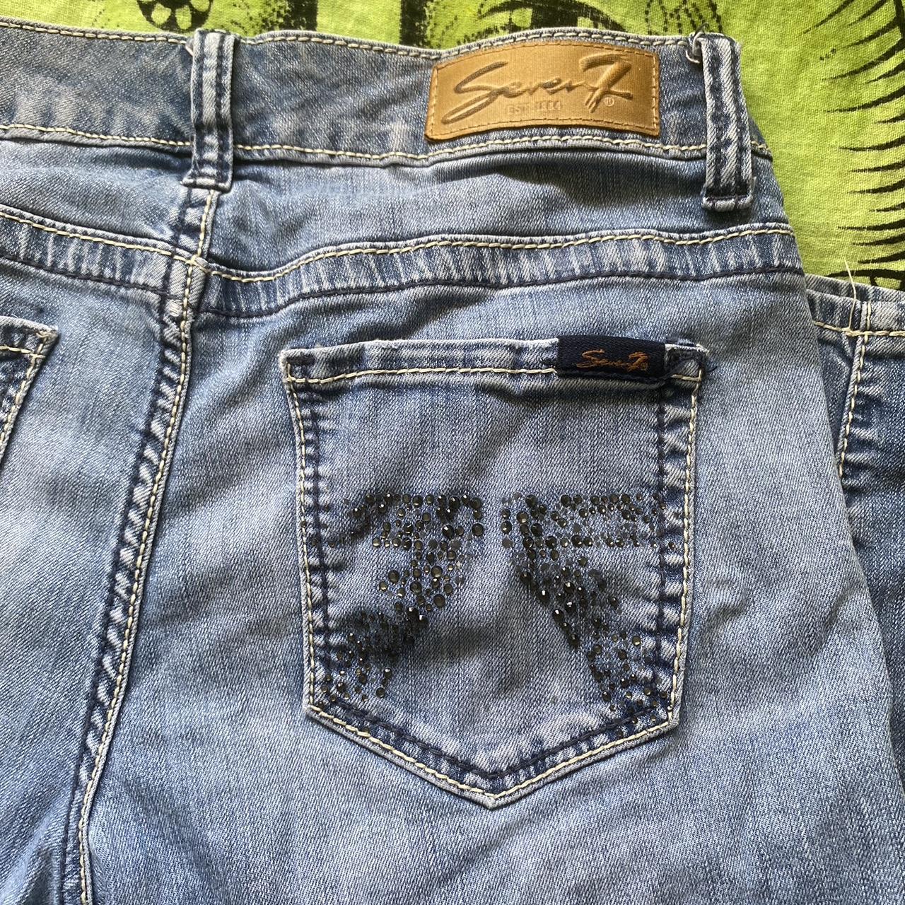 Vintage Y2K Seven 7 Low Rise Light/Mid Wash... - Depop