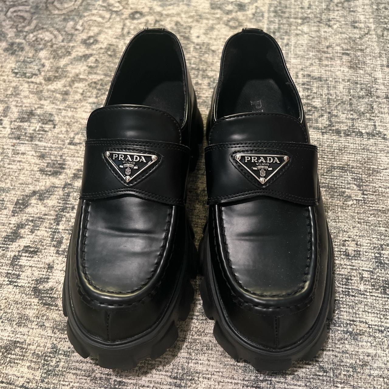 Prada monolith loafers. Size 7 - Depop