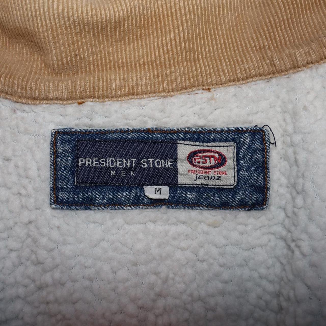 PRESIDENT STONE DENIM JACKET 100% COTTON 100%... - Depop