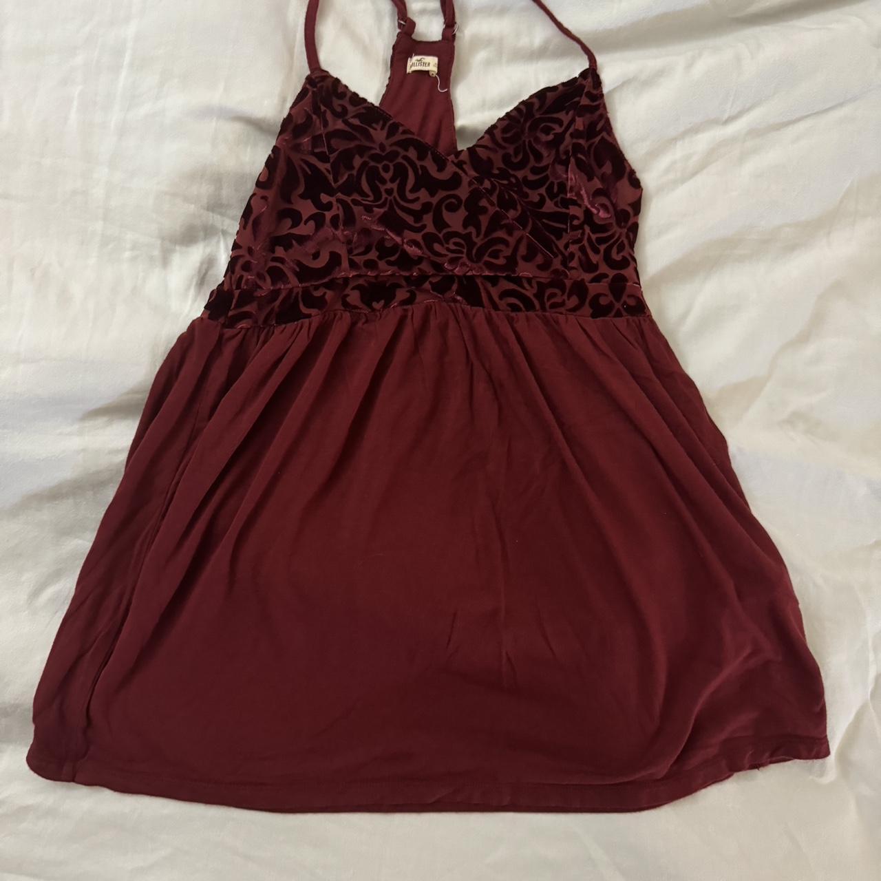 BEAUTIFUL MAROON TANK TOP SIZE XS HOLLISTER - Depop
