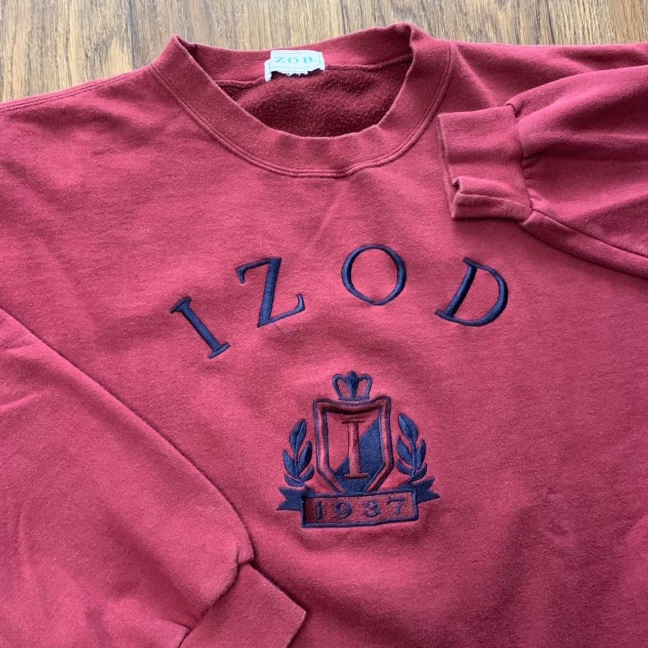 Vintage 90s Izod Essential Embroidered Crewneck... - Depop