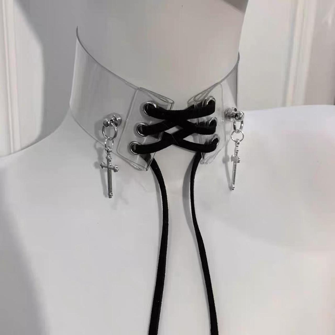 Punk gyaru gal style plastic chocker... - Depop