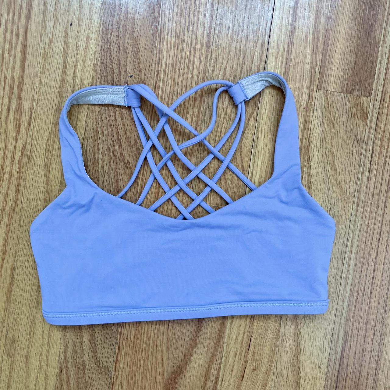 Lululemon Womens Blue And Purple Bra Depop