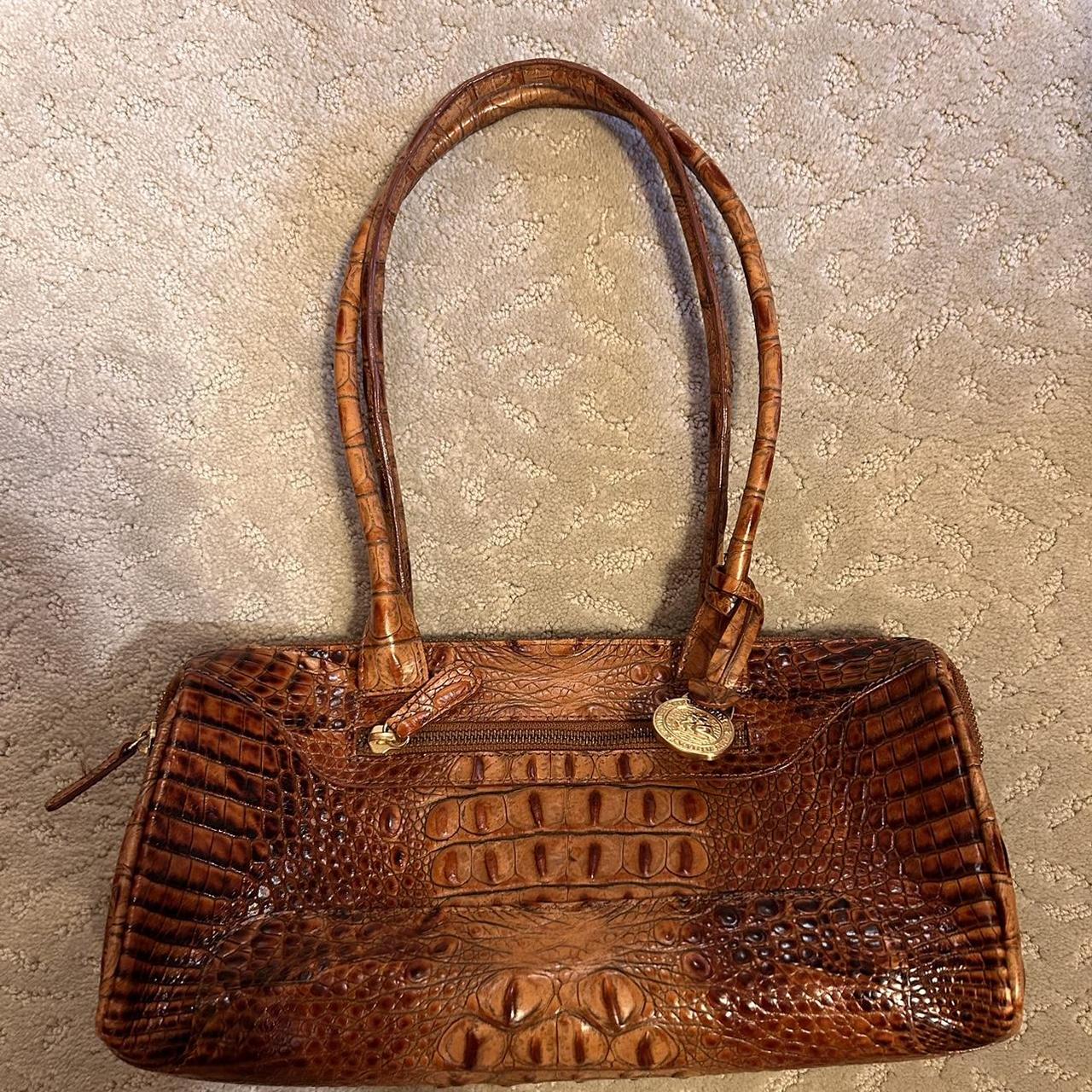 Vintage Brahmin Shoulder Bag. Toasted Almond.... - Depop