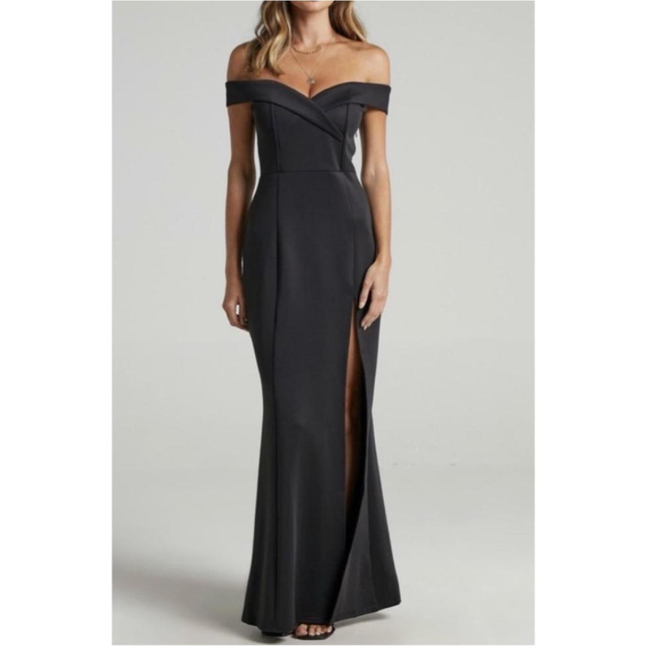 Black Formal Dress - Only worn once! This beautiful... - Depop