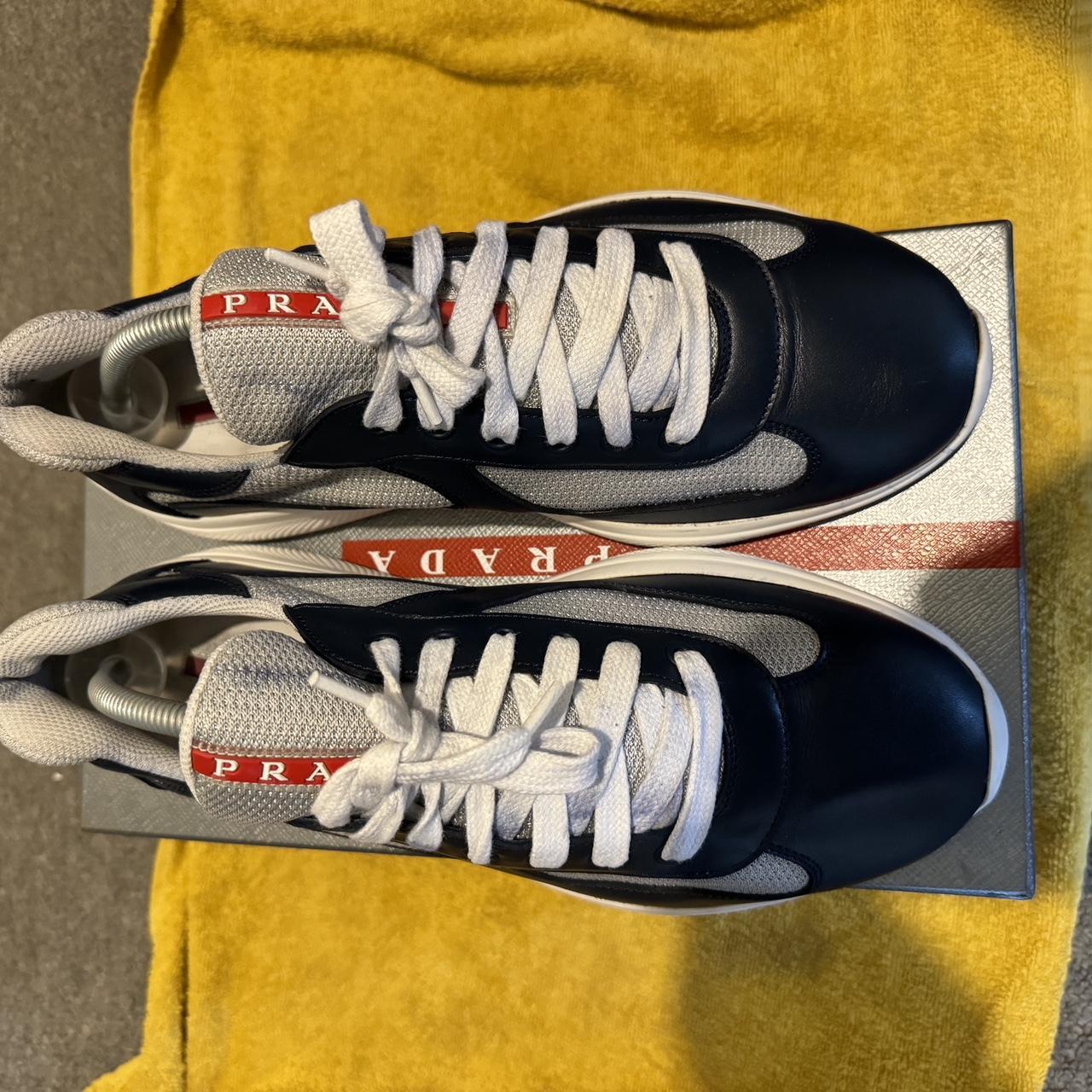 Prada baseball cup size 8 Box and dust bag - Depop