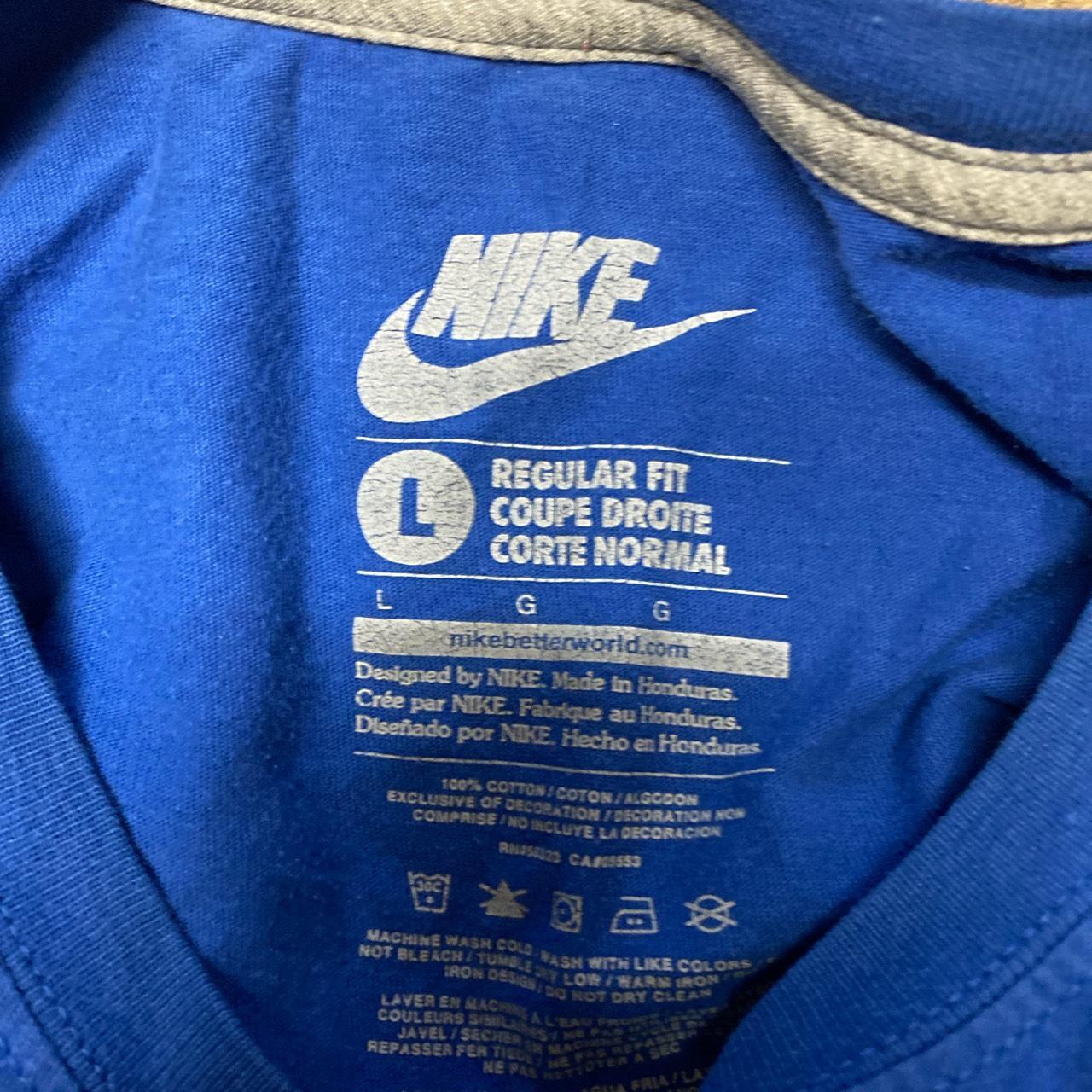 ʀᴇᴀᴅ ʙɪᴏ ʙᴇғᴏʀᴇ ᴘᴜʀᴄʜᴀsᴇ Blue Nike shirt Tagged... - Depop