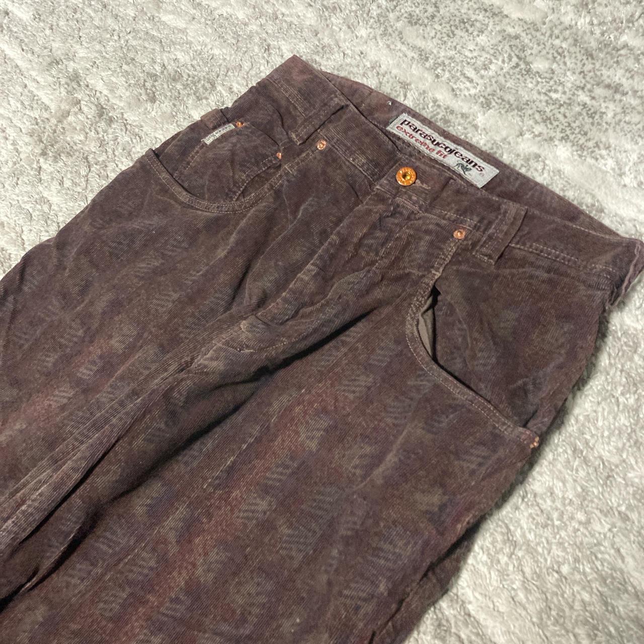 parasuco extreme fit baggy y2k wide leg corduroy... - Depop