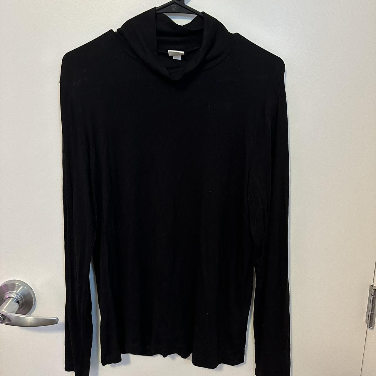 Mens Basic Black Turtleneck - Depop