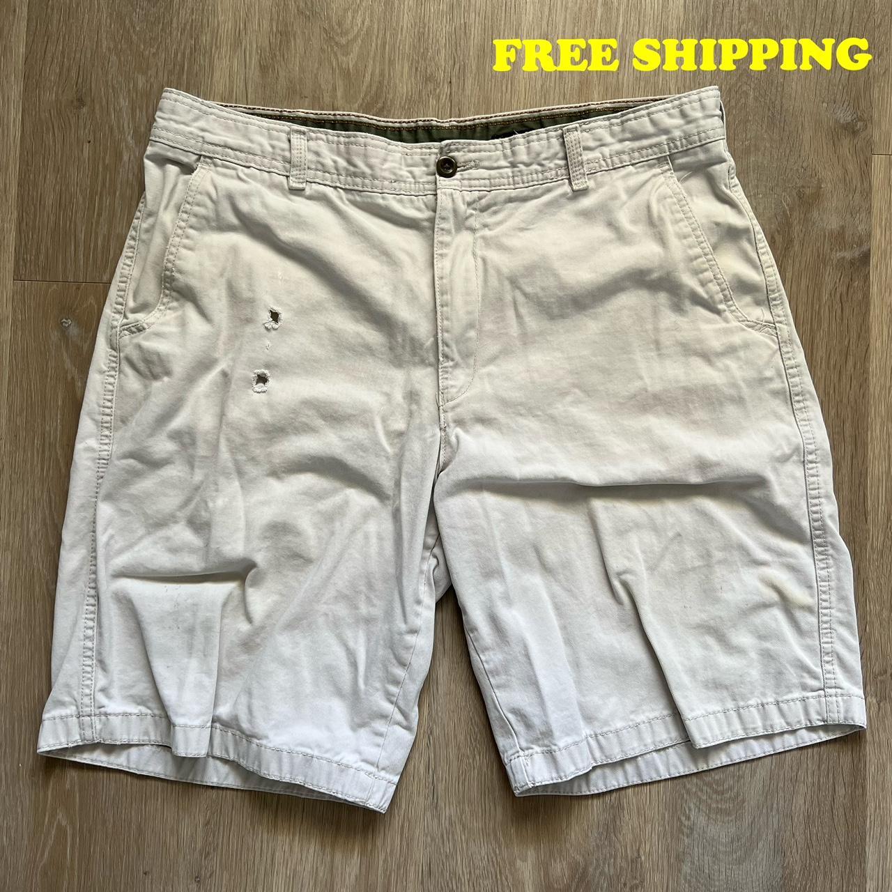 WHITE TIMBERLAND JORTS -no noticeable flaws except... - Depop