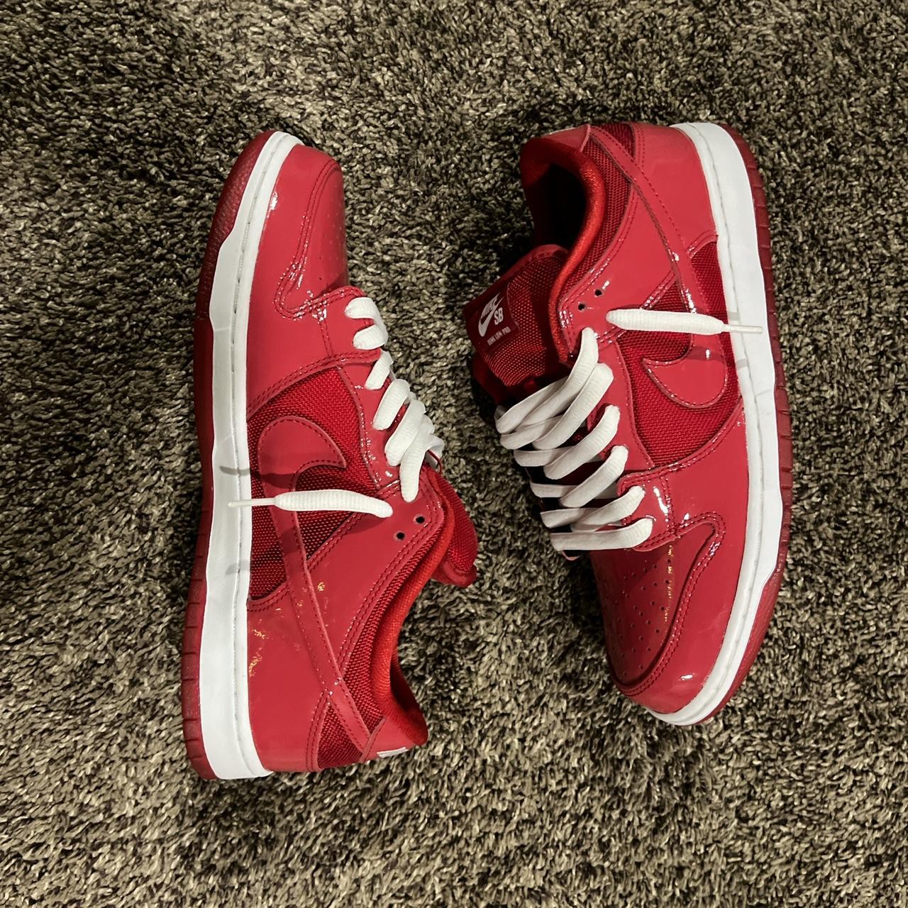 Red space jam. Nike sb dunk low red patent leather.... - Depop