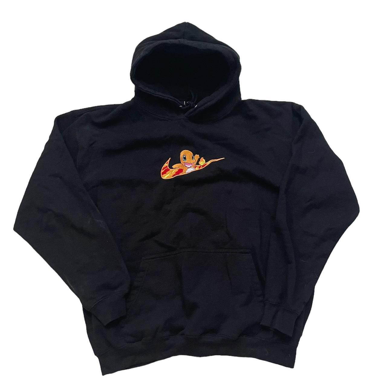 Custom Nike Pokémon hoodie black size XL - Depop