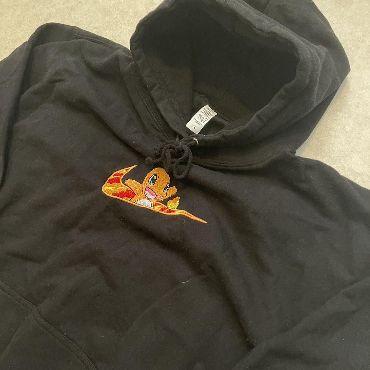 Custom Nike Pokémon hoodie black size XL - Depop