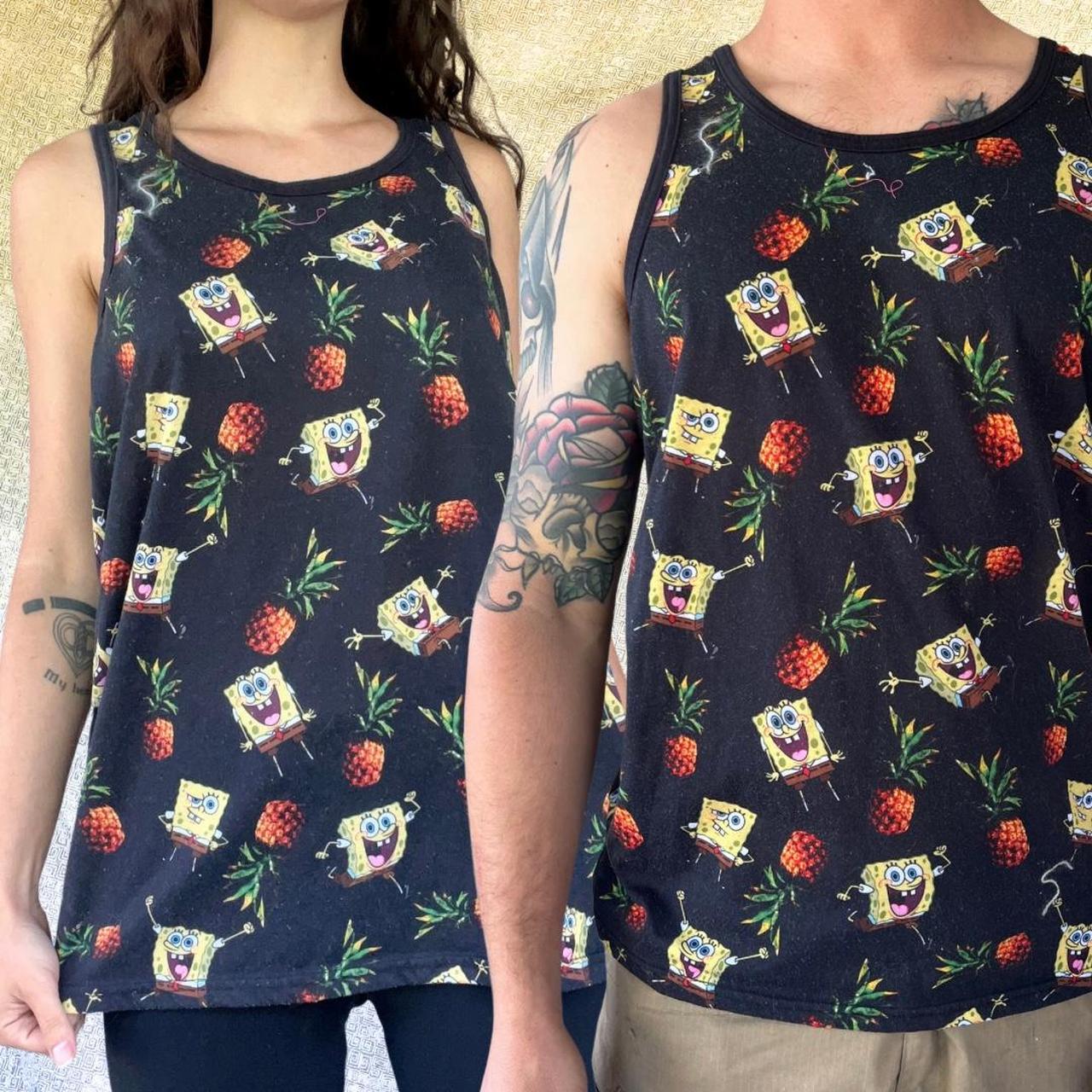 SpongeBob Tank Top Nickelodeon Brand Modeled on... - Depop