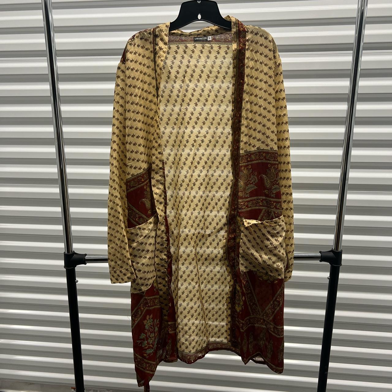 Unique Earthbound 100% Silk Robe Made of Recycled... - Depop