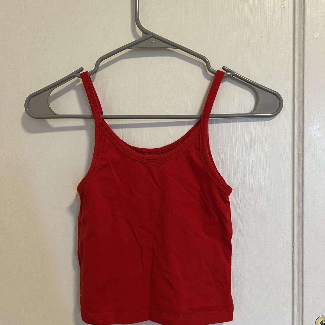 ARQ Cherry Red Crop Tank. So soft and stretchy.... - Depop