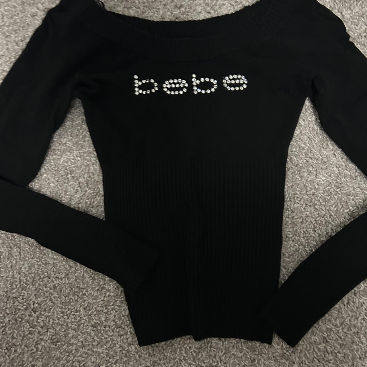 in excellent condition vintage bebe off the shoulder... - Depop