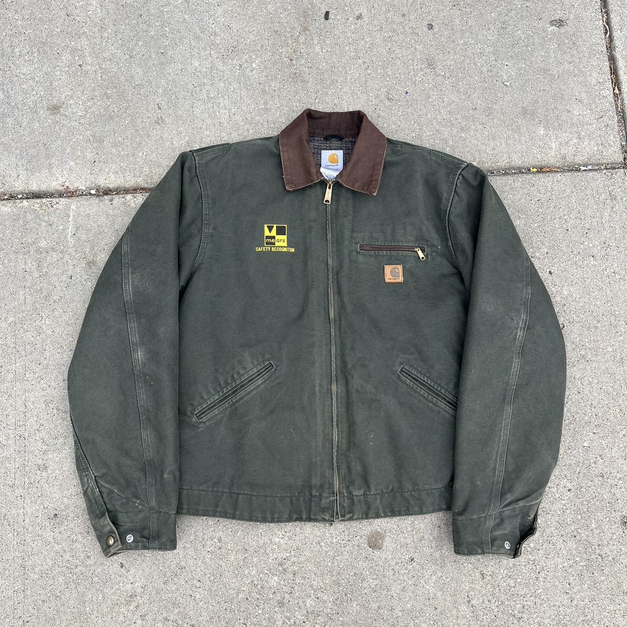 Vintage green charhartt Detroit jacket Nice... - Depop