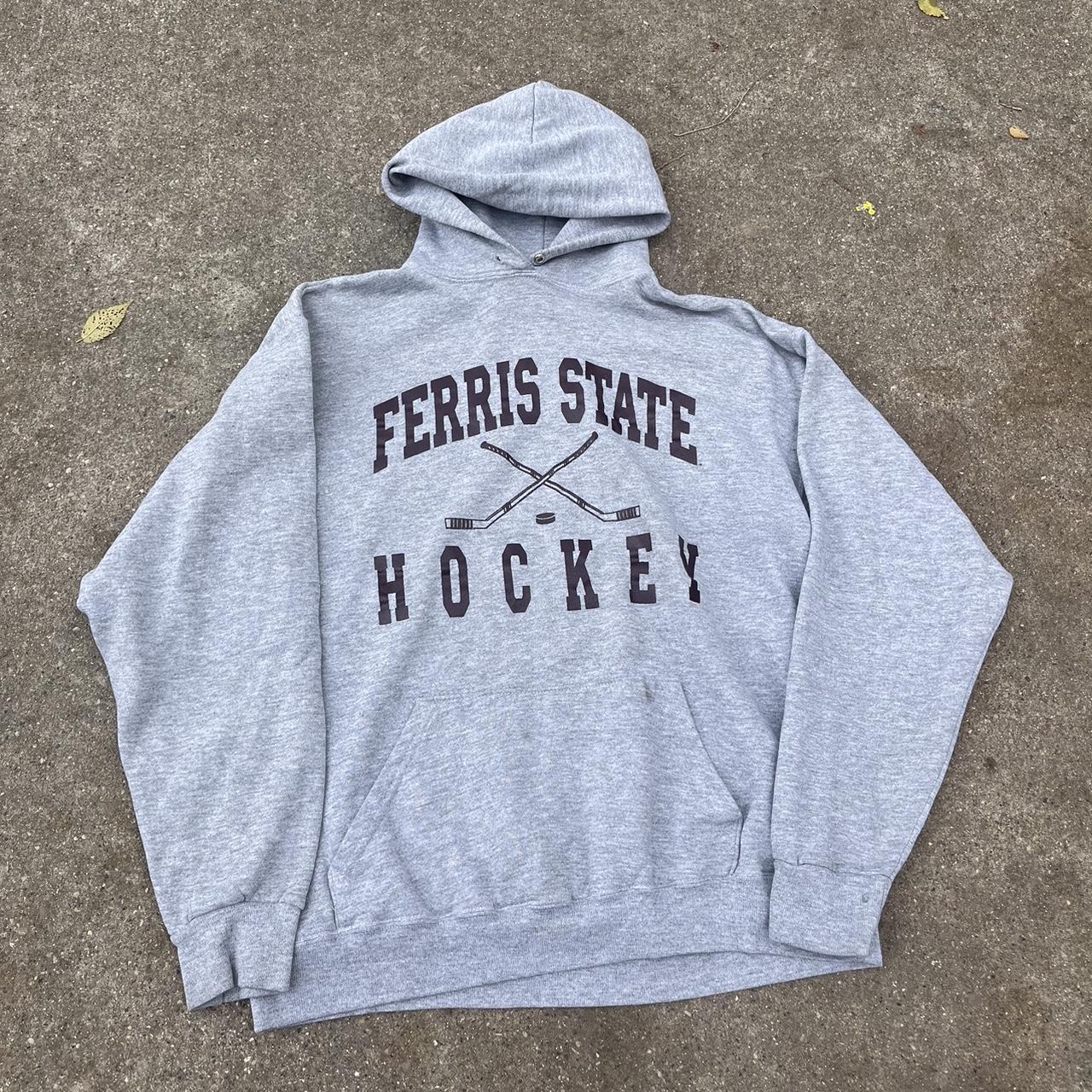 Vintage 90s Ferris state hockey hoodie Nice... - Depop