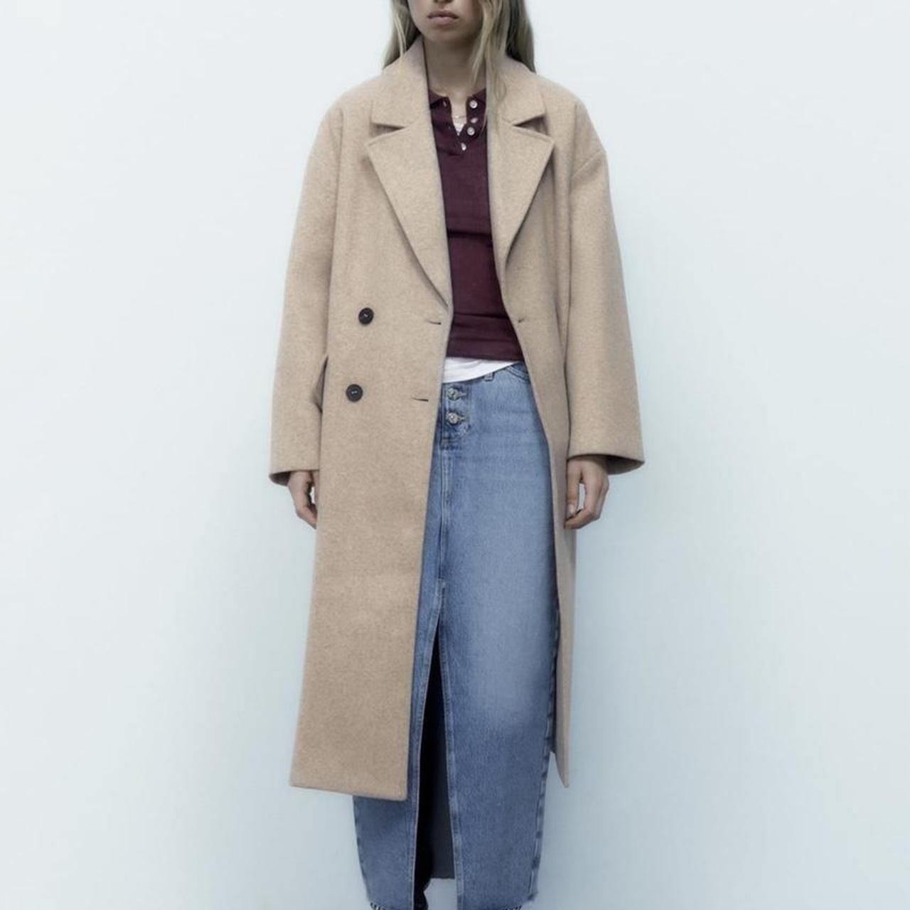 Zara Oversize Coat - Beige - Stunning classic piece... - Depop