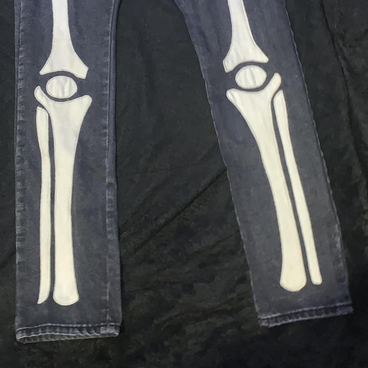 Black Skeleton y2k jeans vintage good quality. #y2k... - Depop