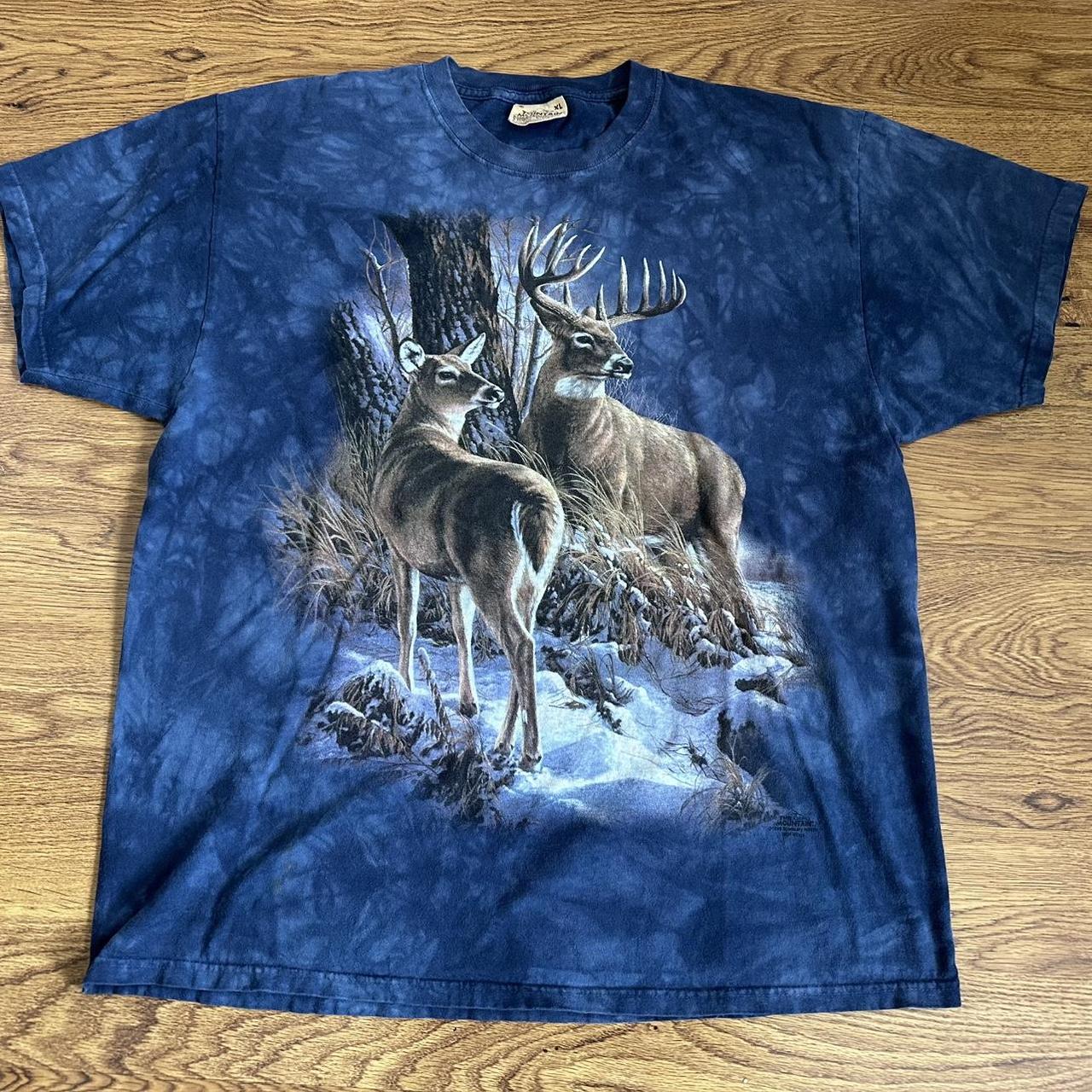 Vintage 1999 Deer Nature Buck and Doe Forest Tee by... | Depop