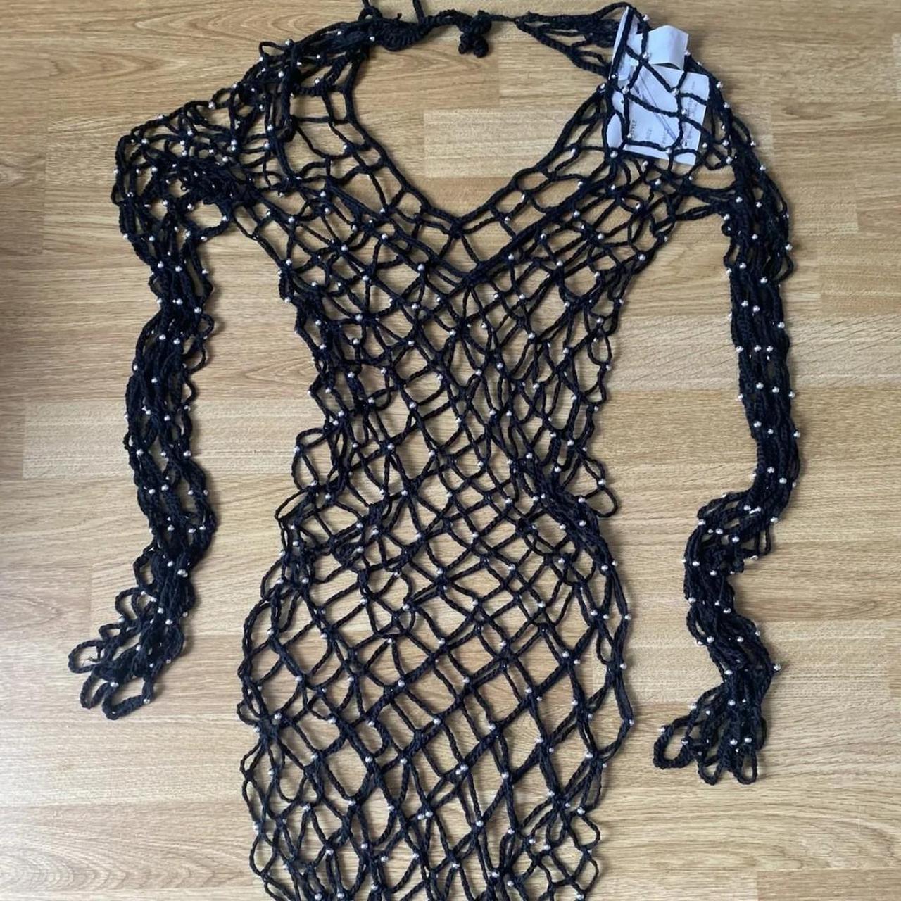 Reverse Fishnet dress Fit size 10-12 - Depop
