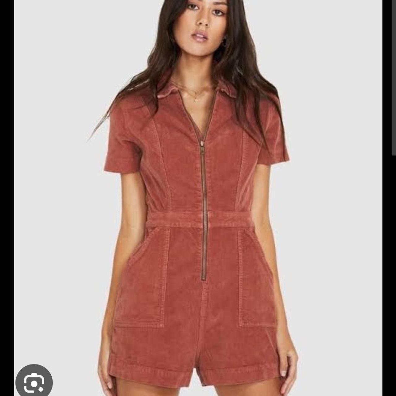 Insight red courduroy overalls Size small #surfer... - Depop