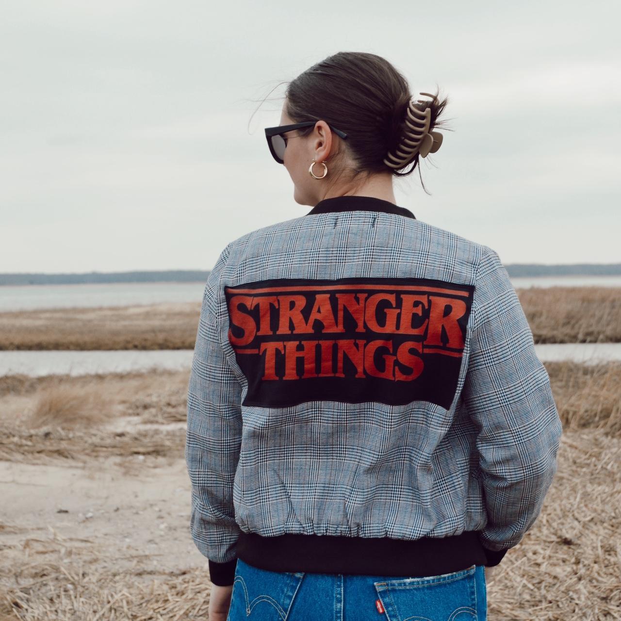 REWORKED STRANGER THINGS JACKET (SIZE S)... - Depop