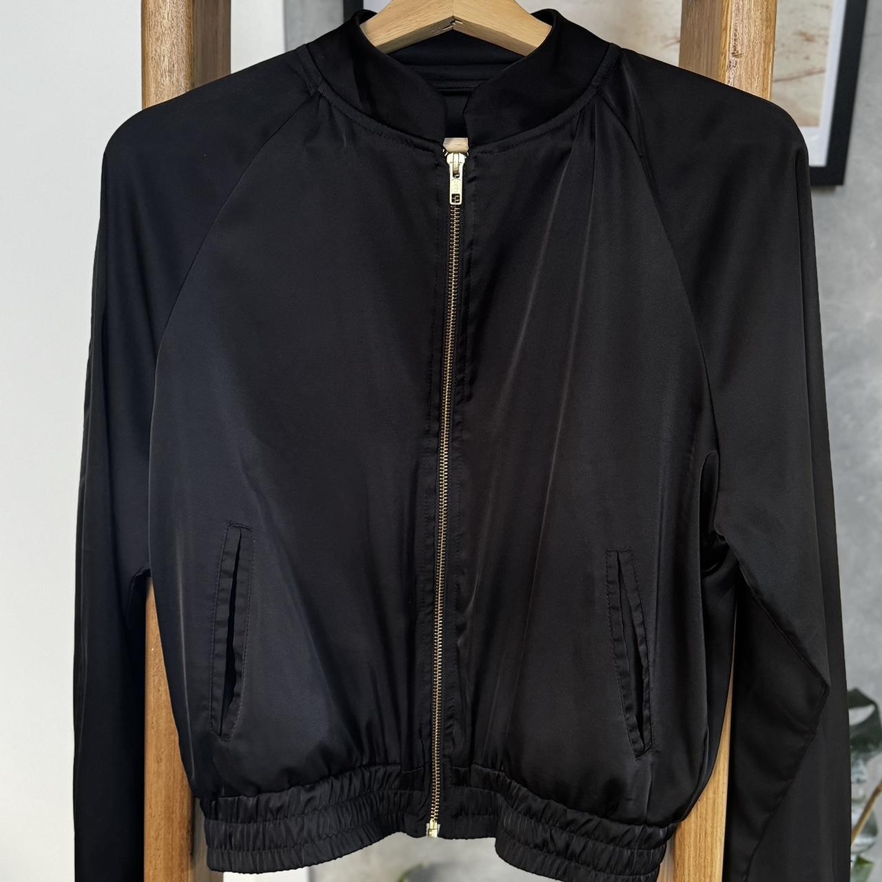 Black Silk Bomber Jacket - COUTURE -LIMITED EDITION... | Depop