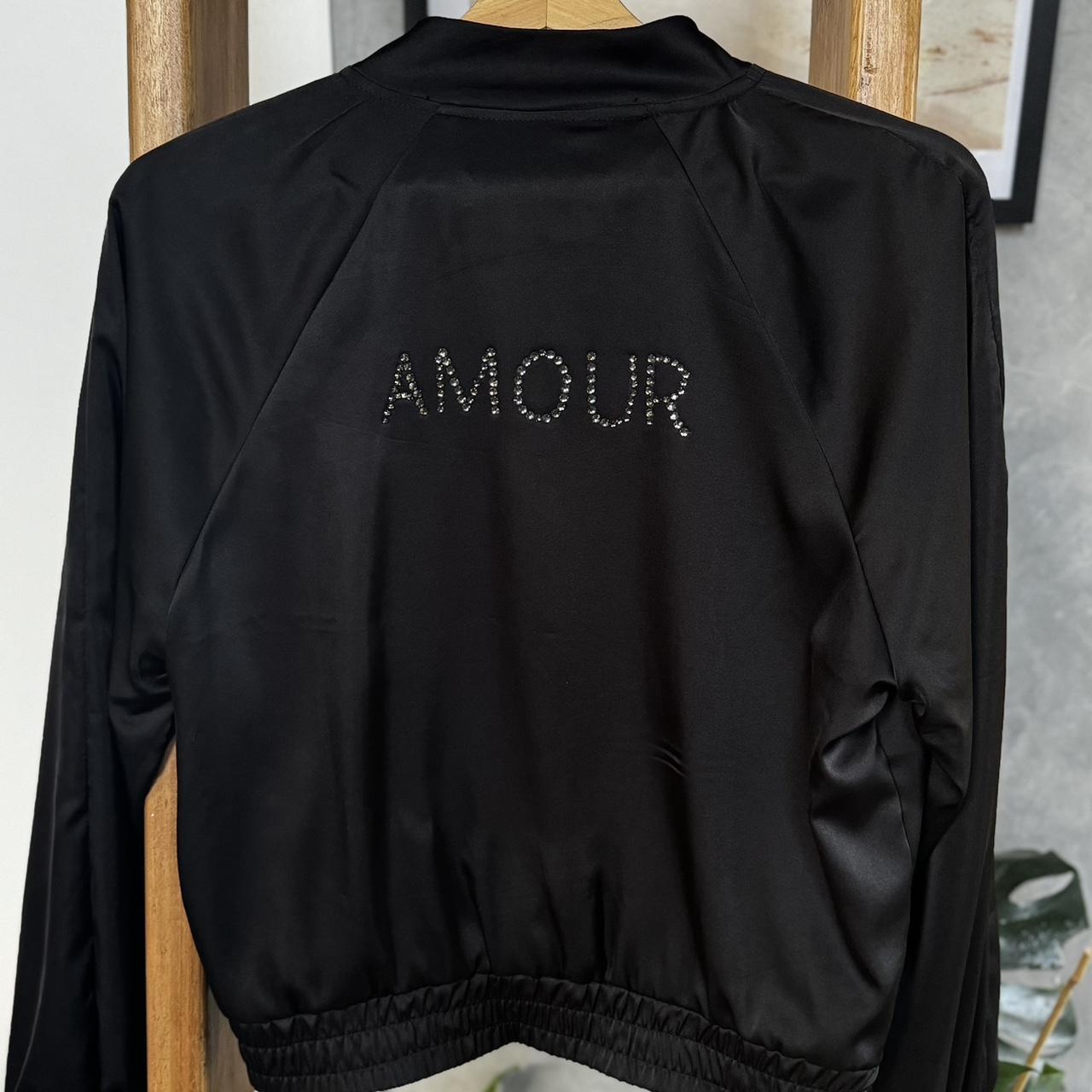 Black Silk Bomber Jacket - COUTURE -LIMITED EDITION... | Depop