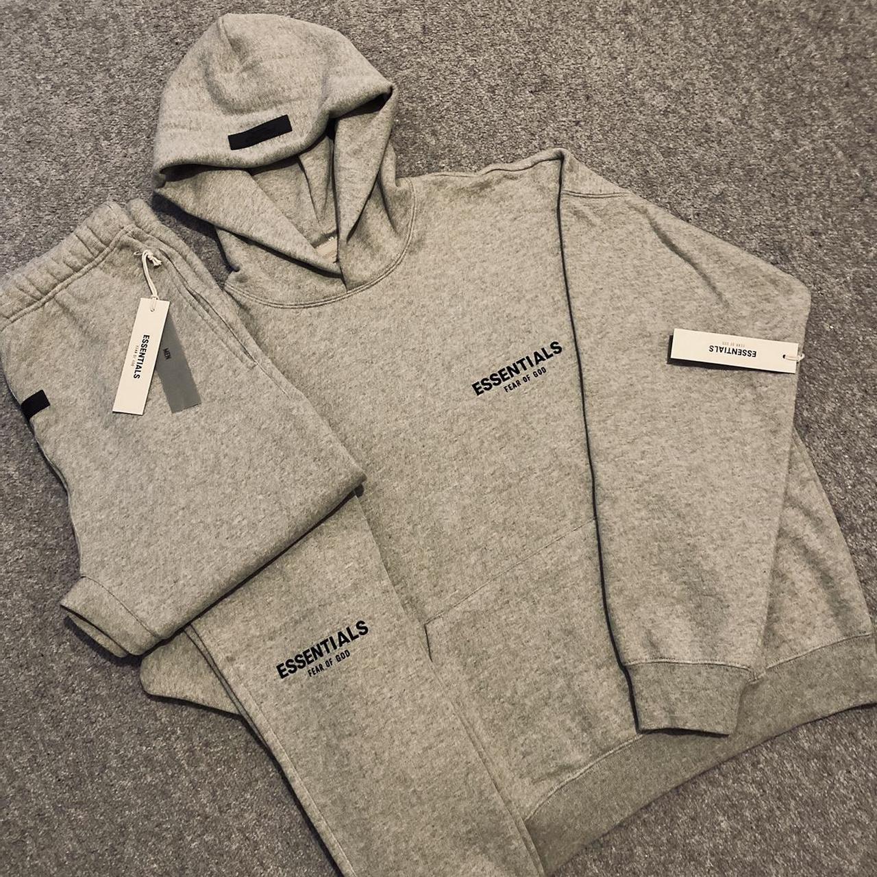 FOG - Essentials Tracksuit - Dark Oatmeal - Grey -... - Depop
