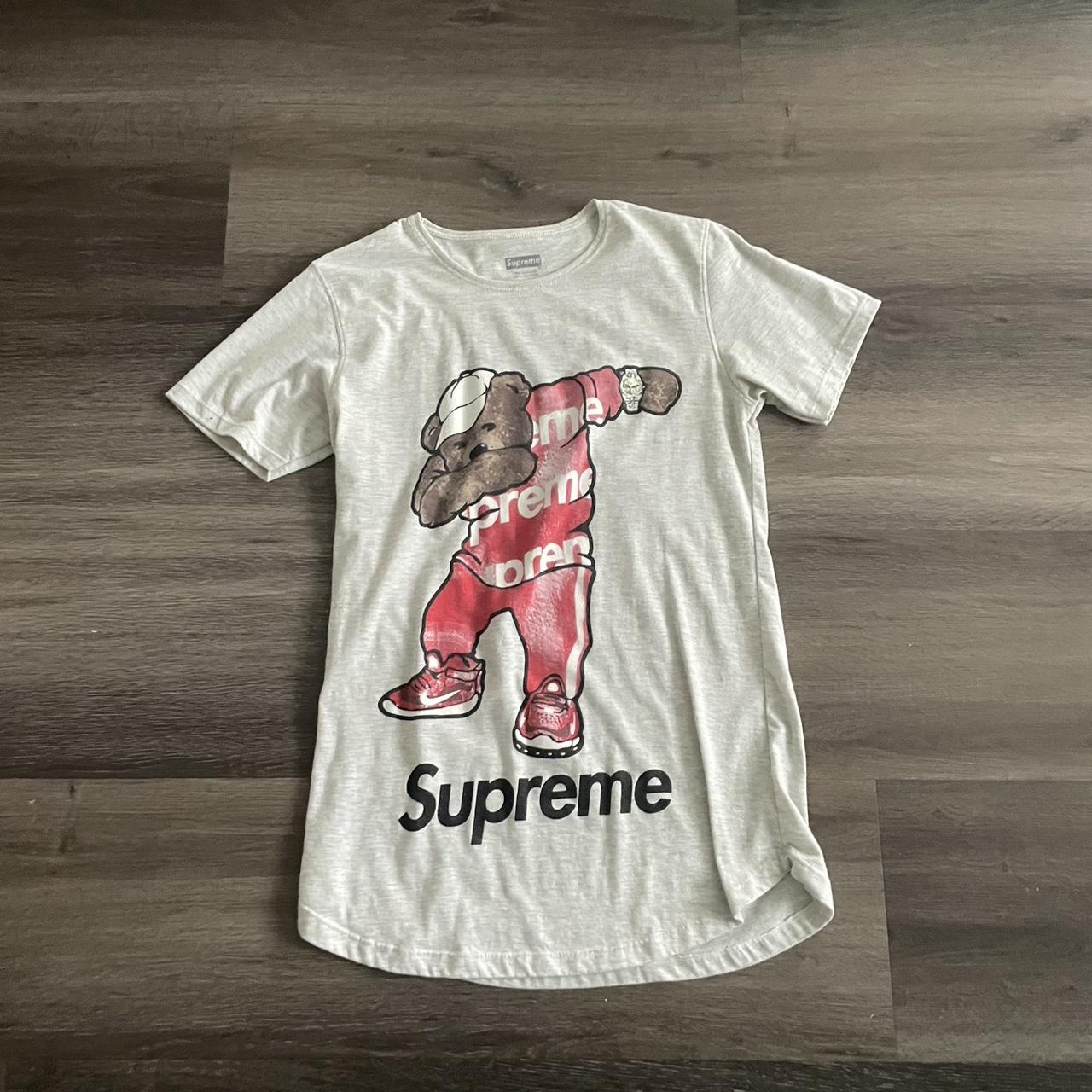 Dabbing Bear Grey Supreme Shirt | Depop