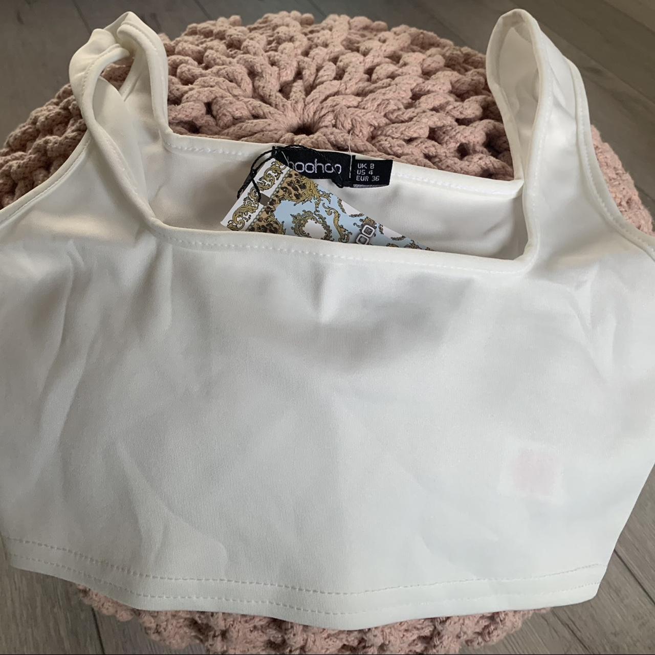 Boohoo Women's White Crop-top | Depop