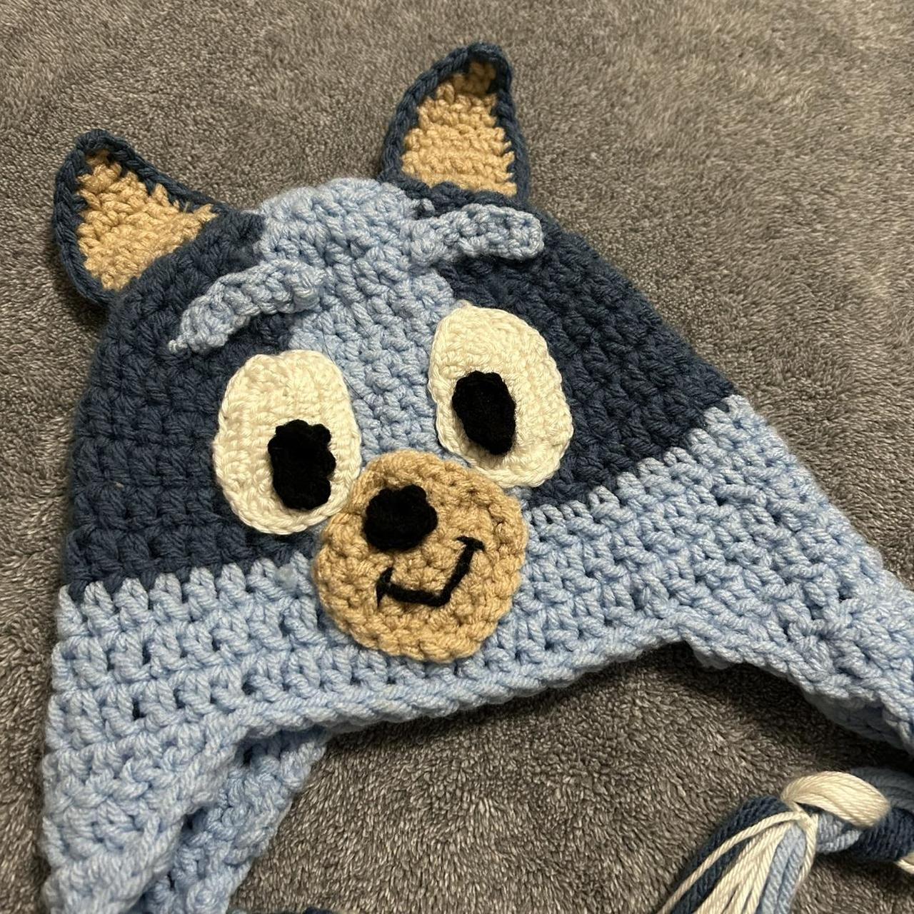 SUPER adorable handmade crochet Bluey beanie. Best... | Depop