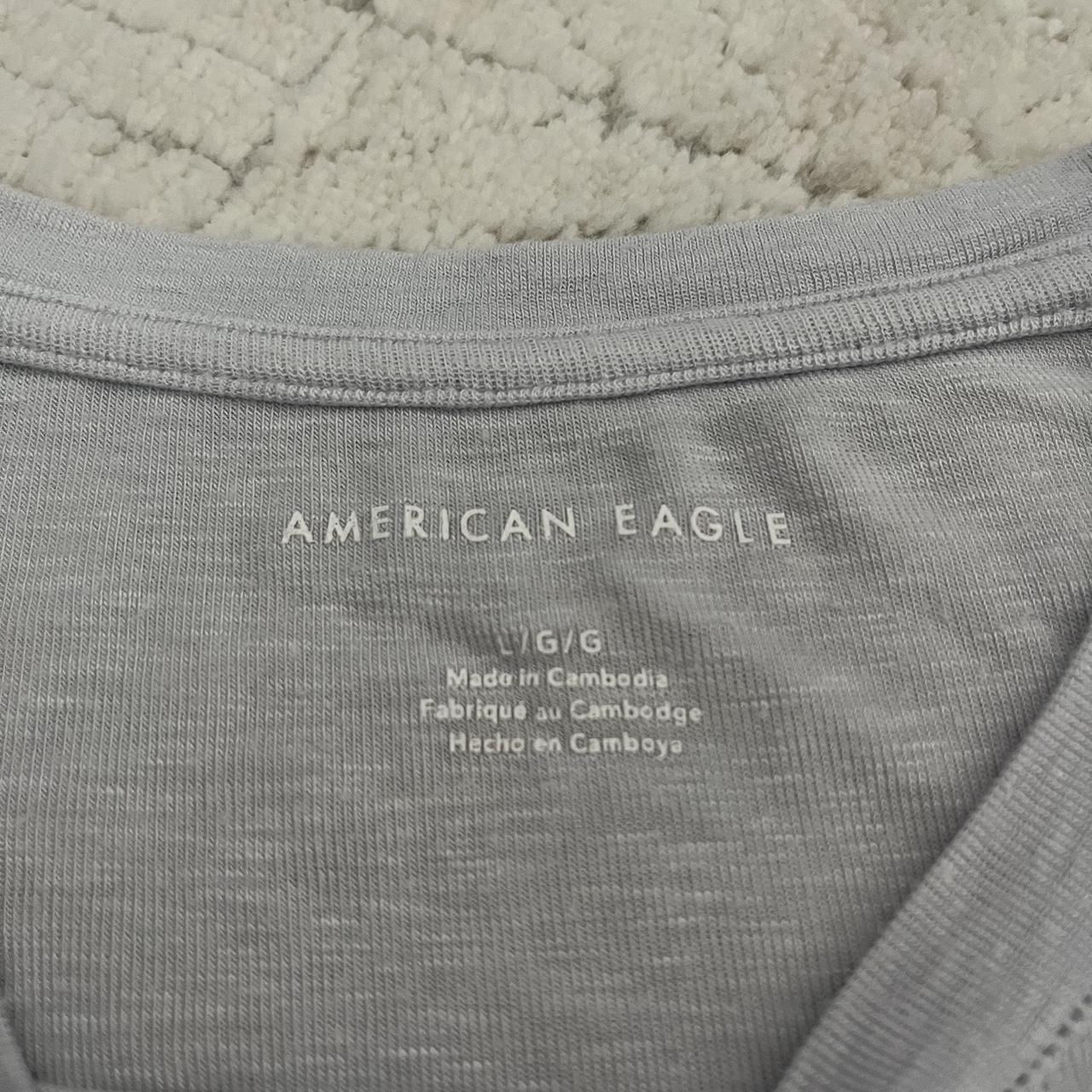 Light Blue American Eagle Flowy Top Size L - Depop