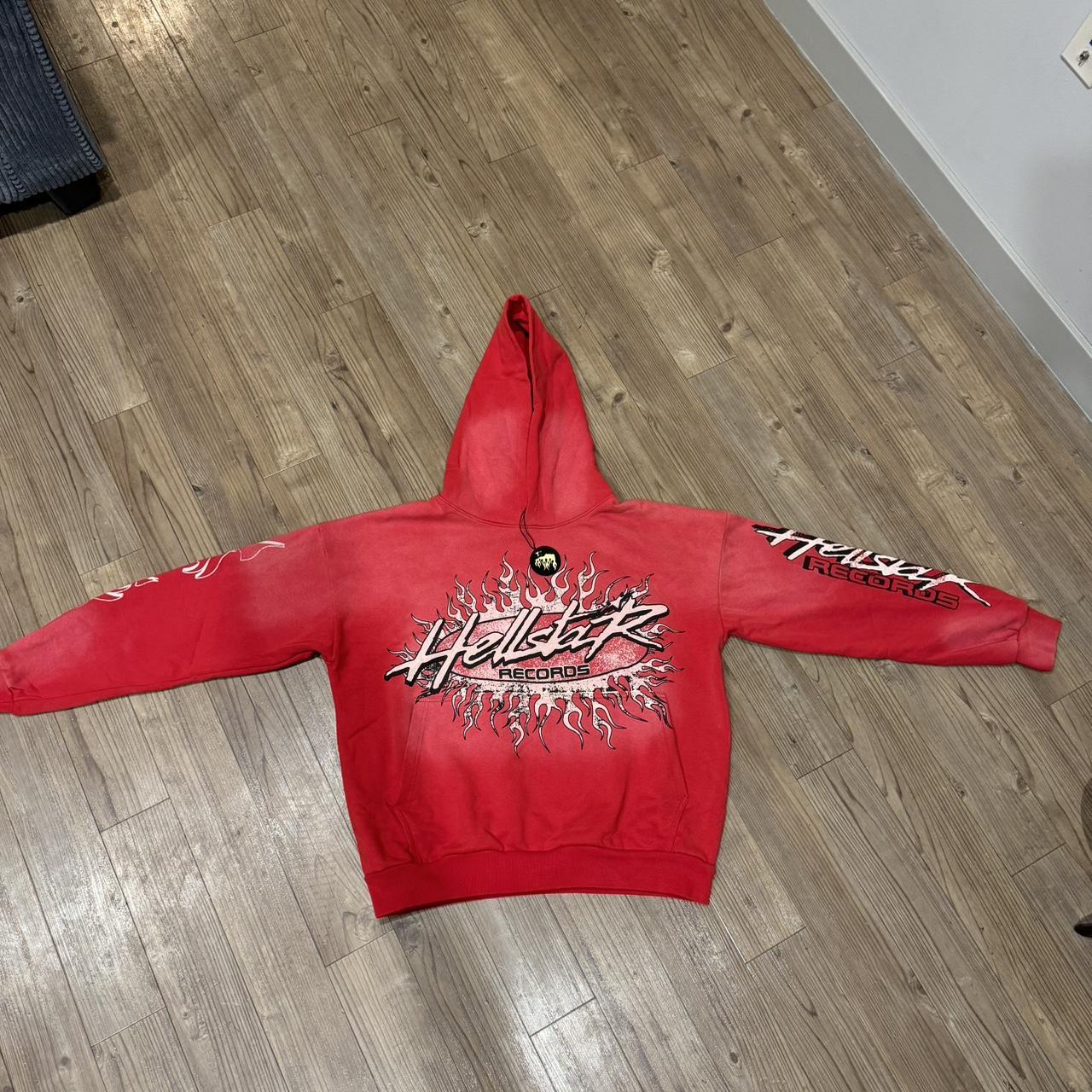Hellstar Records Hoodie (RED) Size: Medium Brand... | Depop