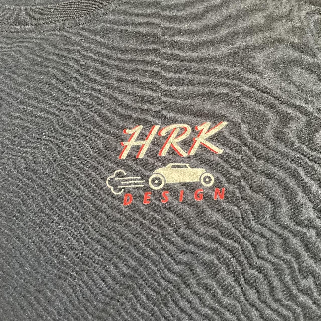 HRK design men’s crew neck t-shirt L black car... - Depop