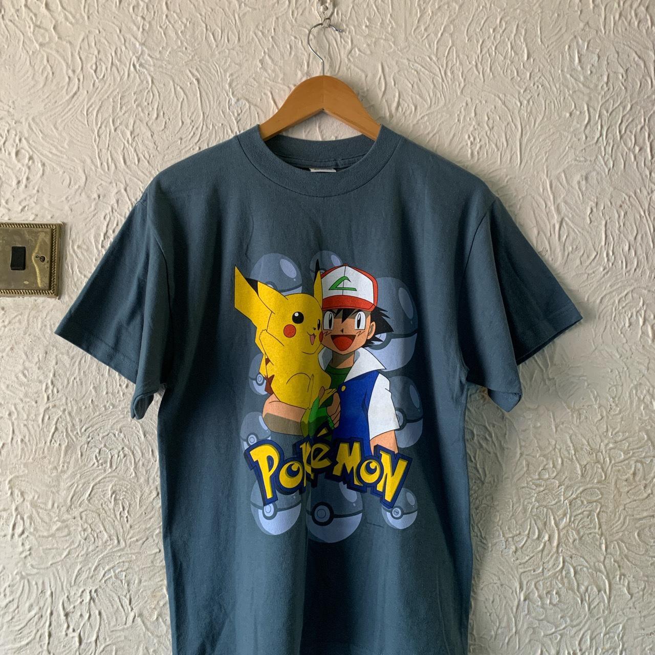 Pokémon Men's Blue and Navy T-shirt | Depop