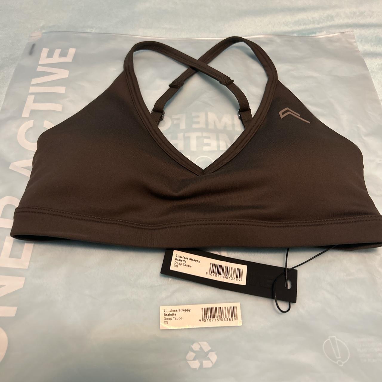 Oner Active Timeless Strappy Bra in Deep Taupe -... - Depop