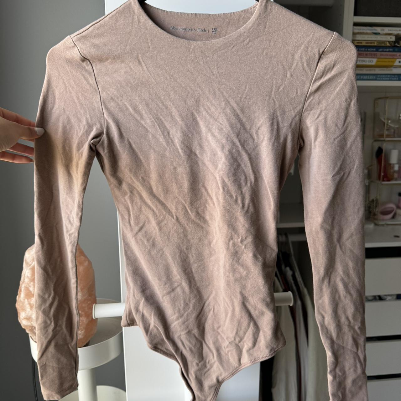 Longsleeve light brown bodysuit Abercrombie and... - Depop