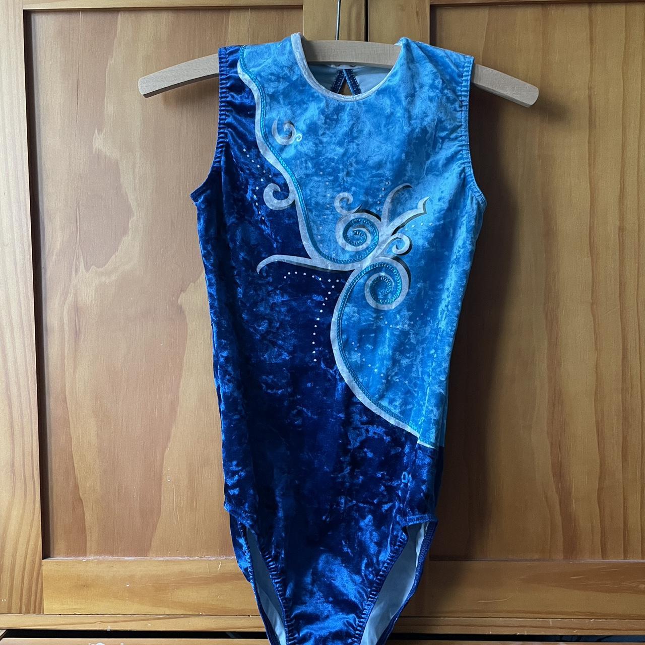 Agiva gymnastics leotard with digital print Age... - Depop