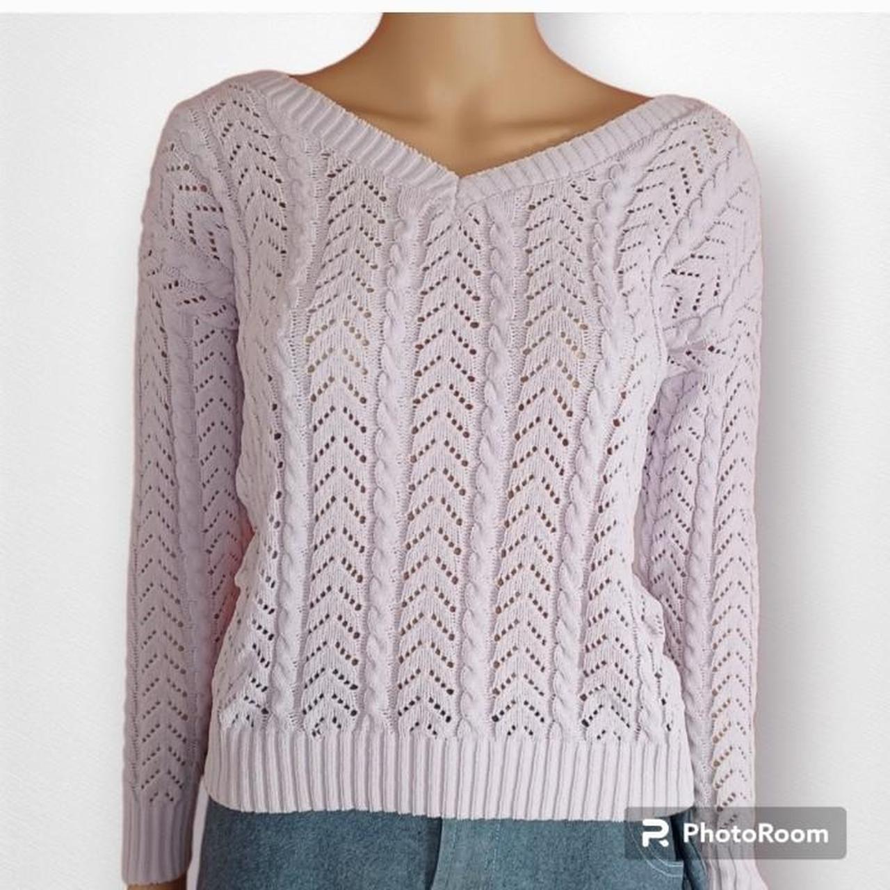 Lilac Purple Jessica Simpson V-Neck Sweater with... - Depop