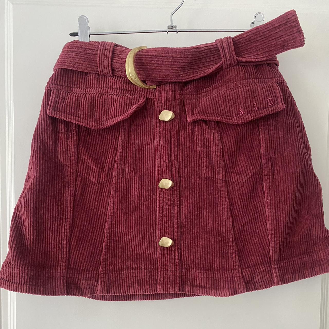Aje Corduroy Pink Mini Skirt (Repop) - Size 8... - Depop