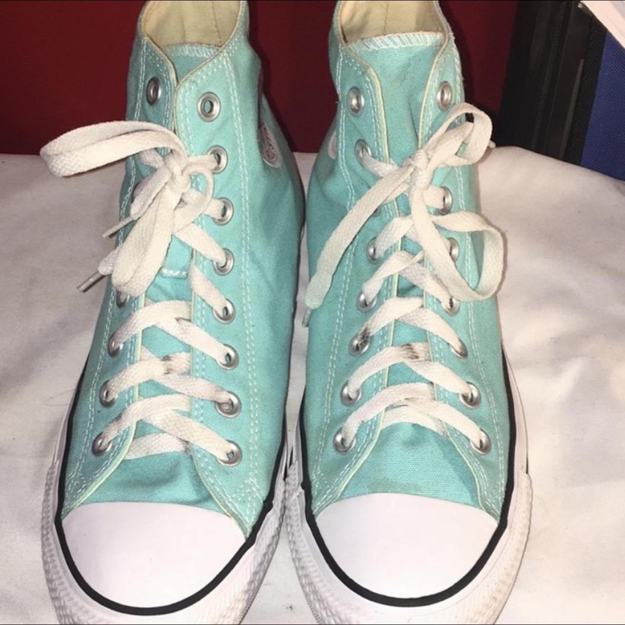 Turquoise converse - Depop